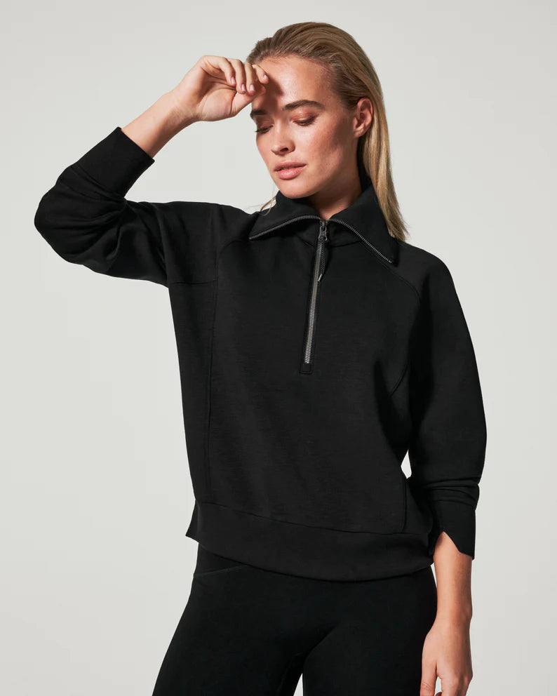 Spanx AirEssentials Half Zip - Very Black – SculptHouse