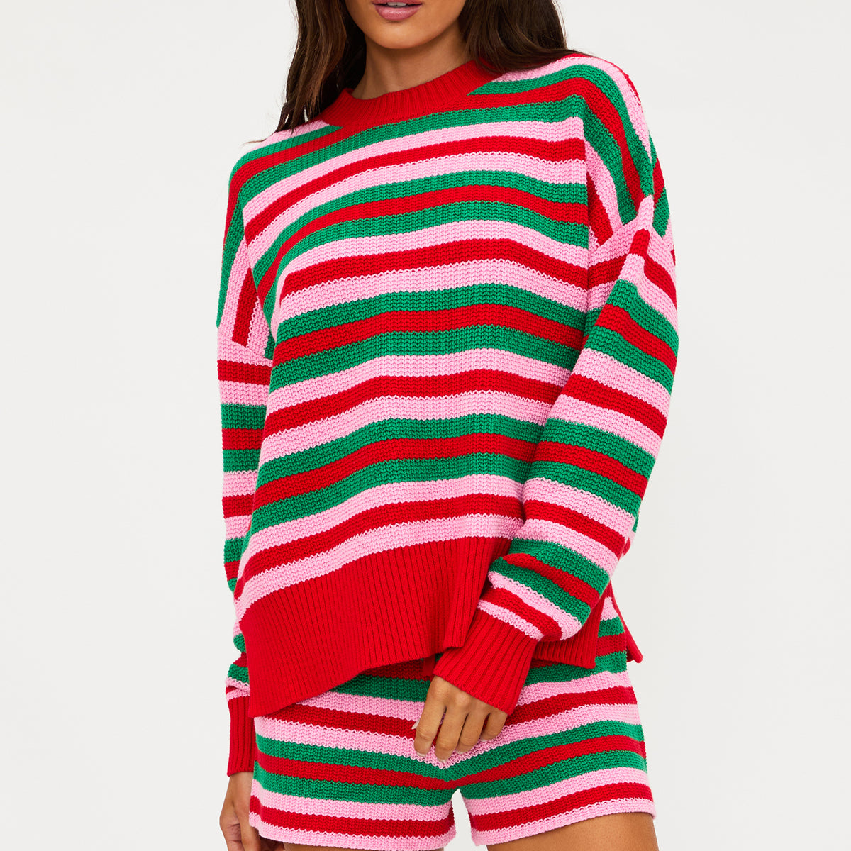 Beach Riot Callie Sweater - Ruby Stripe – SculptHouse