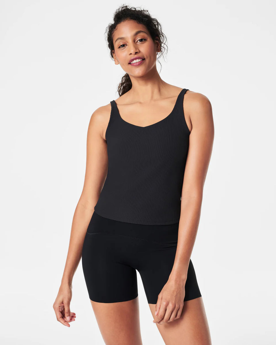 Spanx Contour Rib Shelf Tank - Very Black – SculptHouse